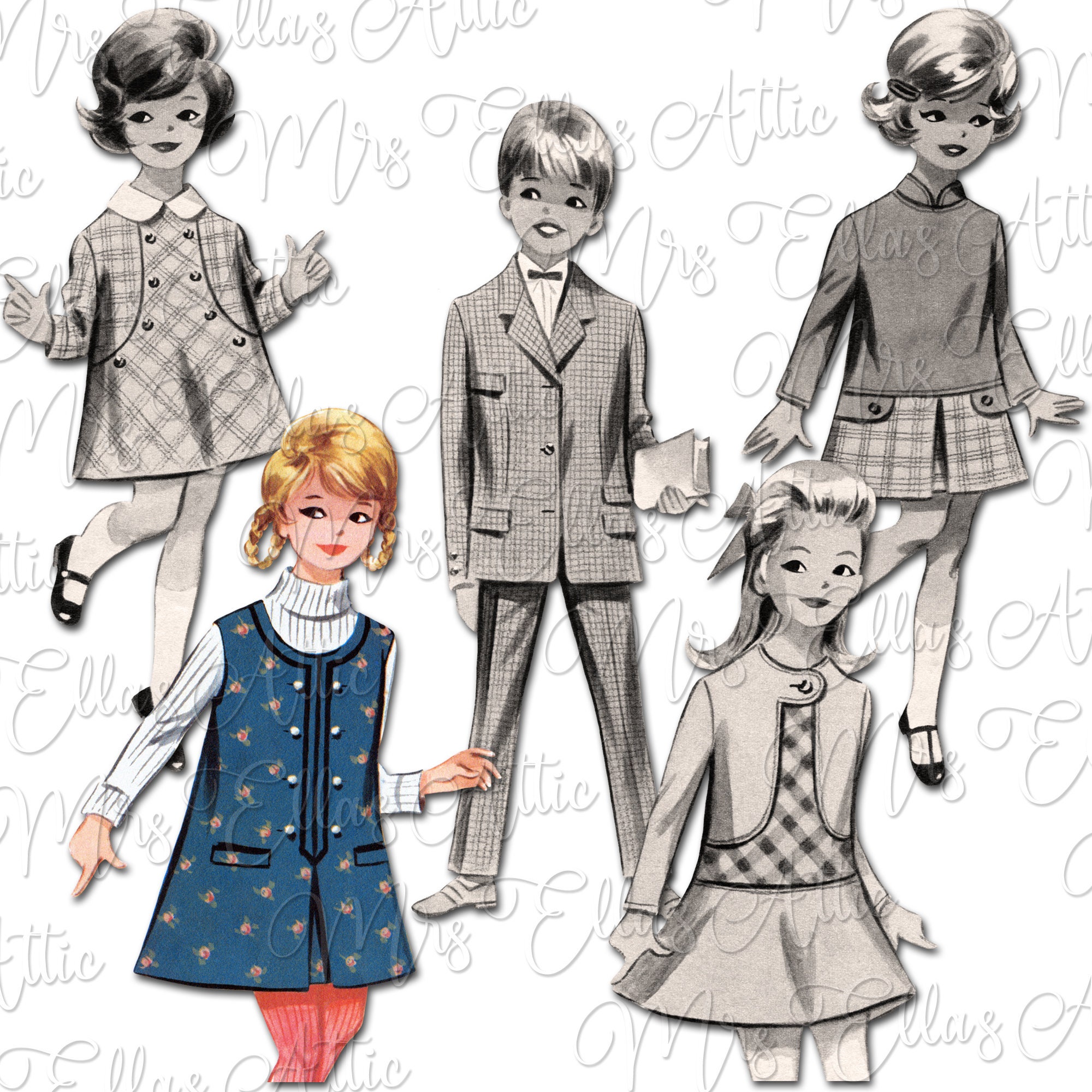 Cute Children, Part 04 | Vintage Fashion | Ephemera 1950 - 1960 | Junk ...
