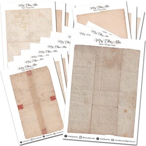 Blank Vintage Papers | 1880s - 1930s Ephemera | Naturally Aged | Junk ...