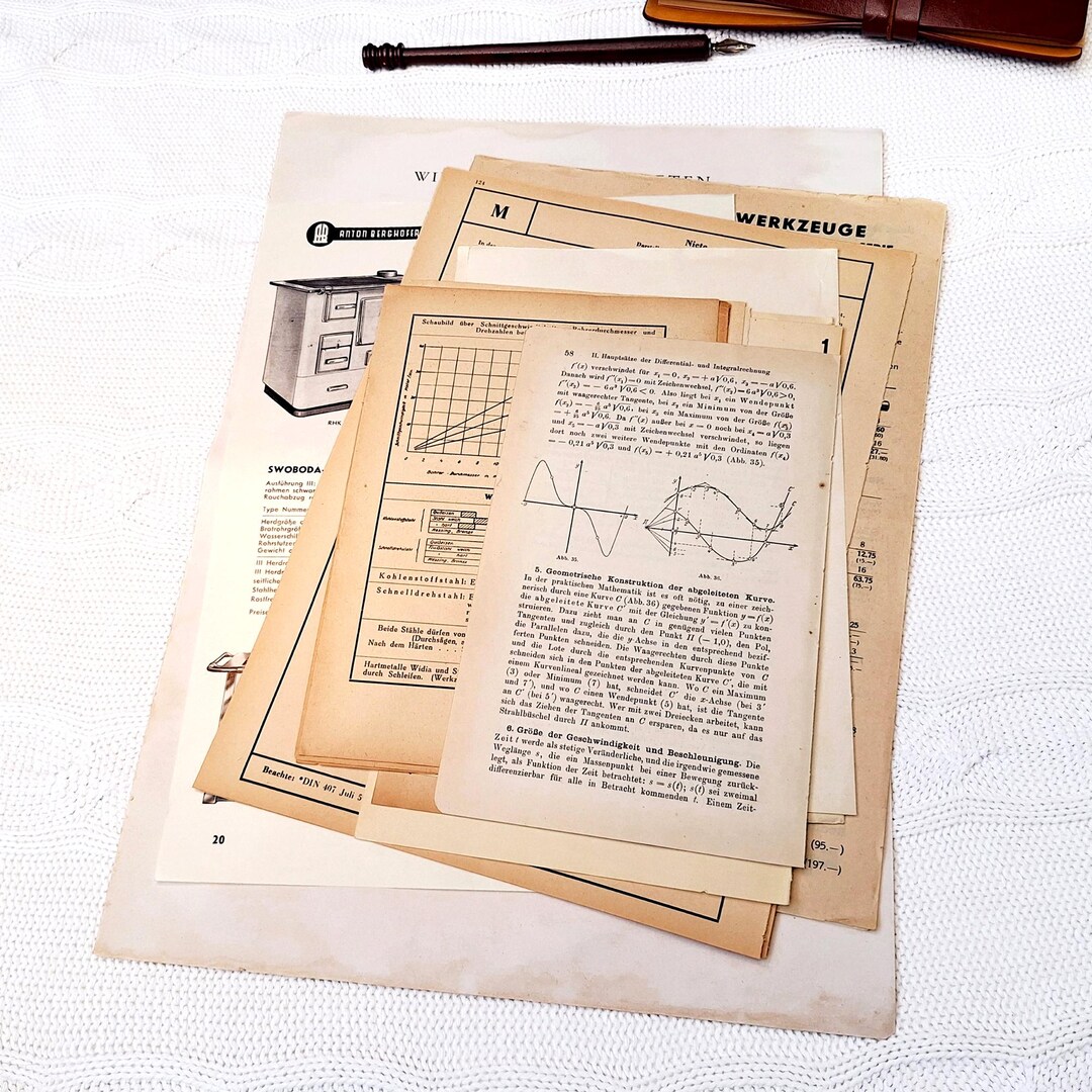 Vintage Ephemera | Mathematics, Science & Technology | 25 or 50 Pcs ...