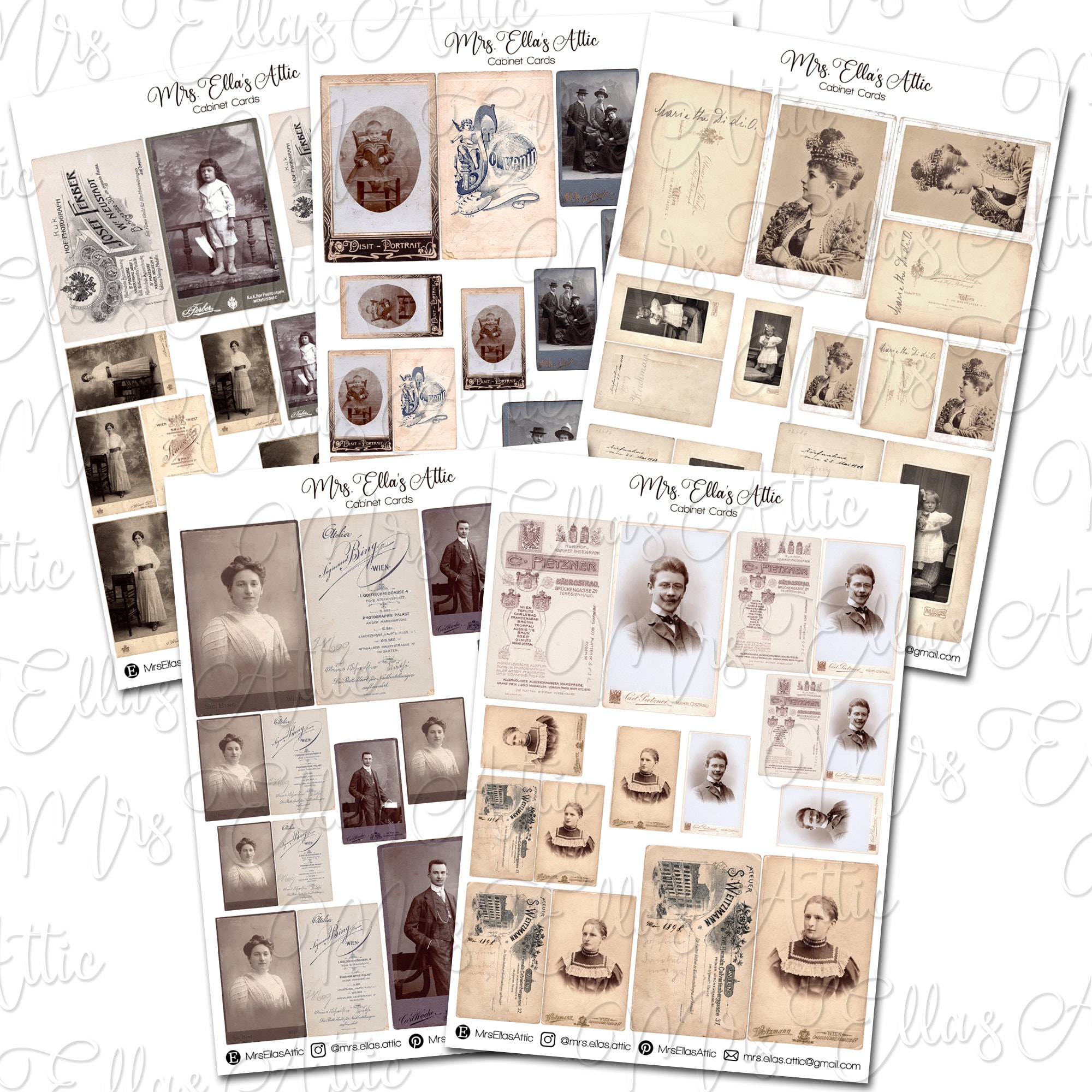 Paper Junk Journal Kit Ephemera 1890-1910 instant printable download ...
