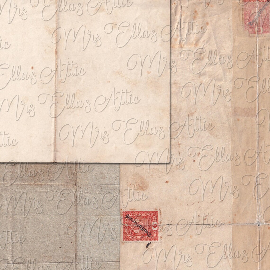 Blank Vintage Papers | 1880s - 1930s Ephemera | Naturally Aged | Junk ...