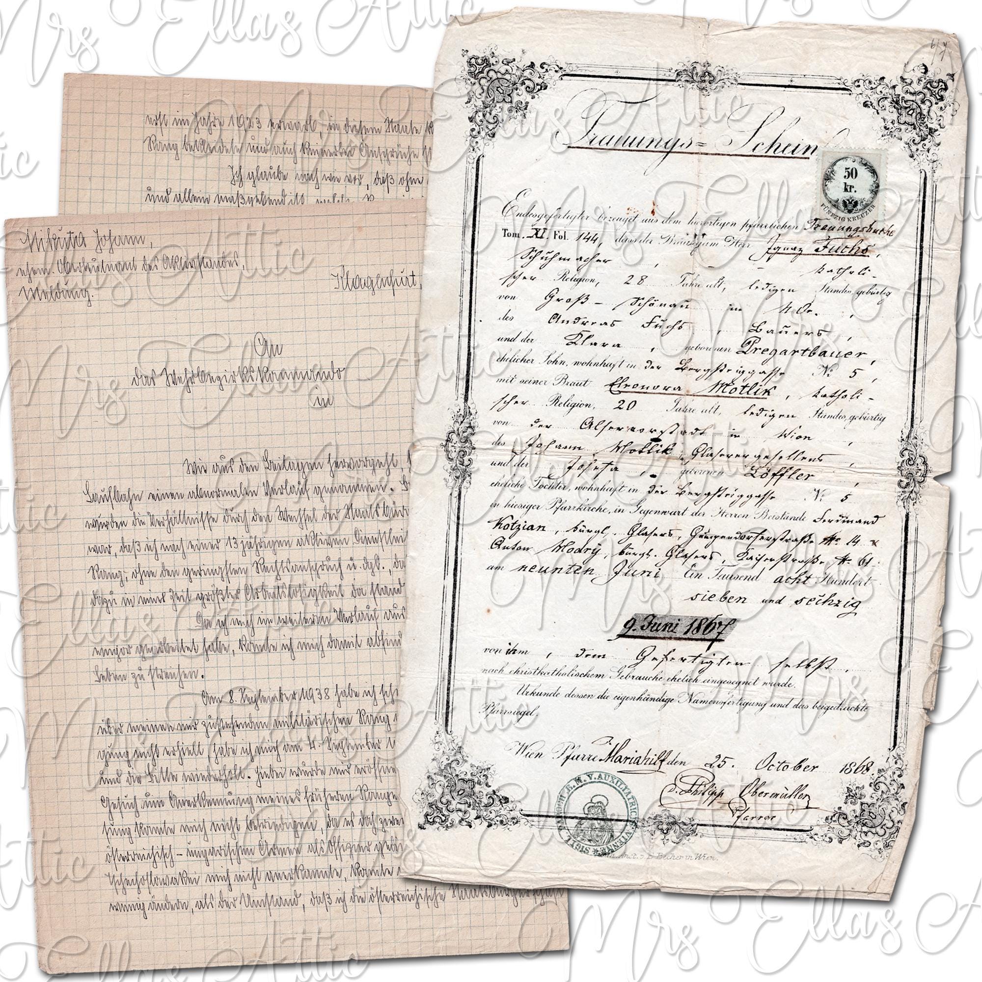 Vintage Documents and Certificates, Part 02 | 1860s - 1940s Ephemera ...