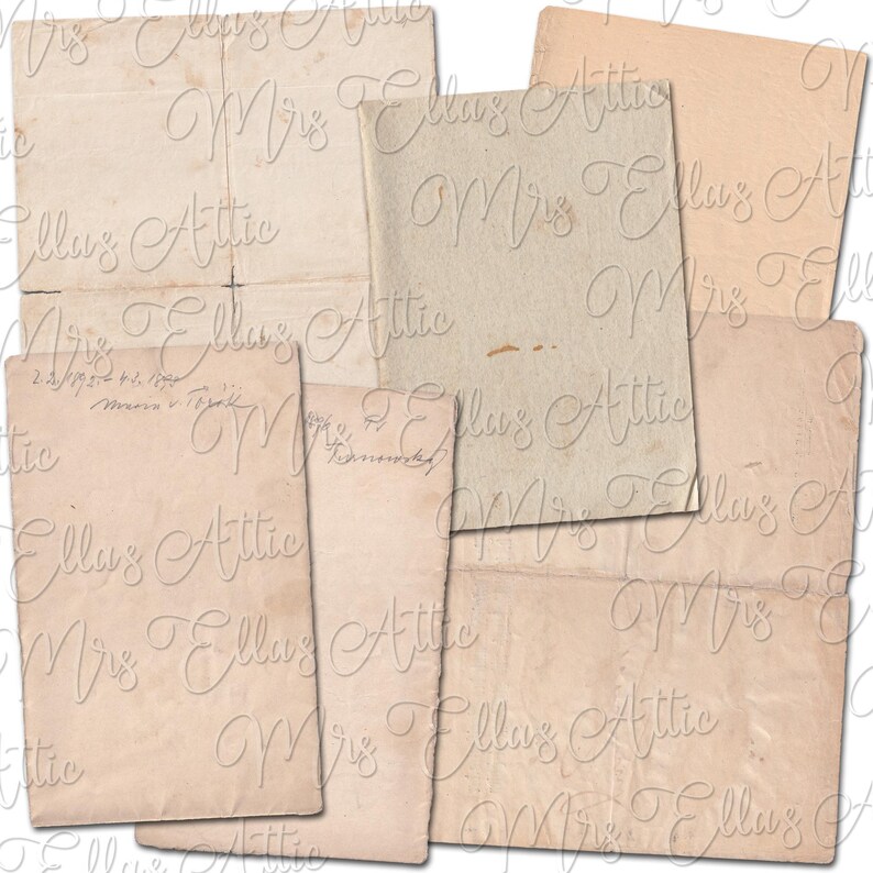 Blank Vintage Papers | 1880s - 1930s Ephemera | Naturally Aged | Junk ...