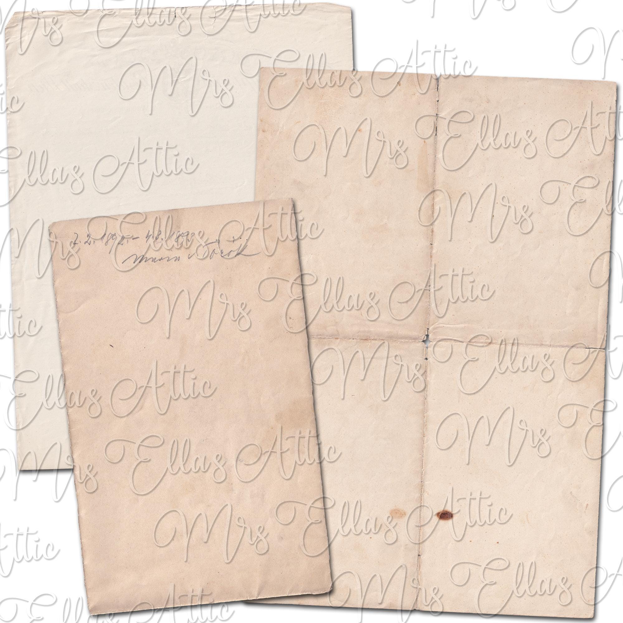 Blank Vintage Papers | 1880s - 1930s Ephemera | Naturally Aged | Junk ...