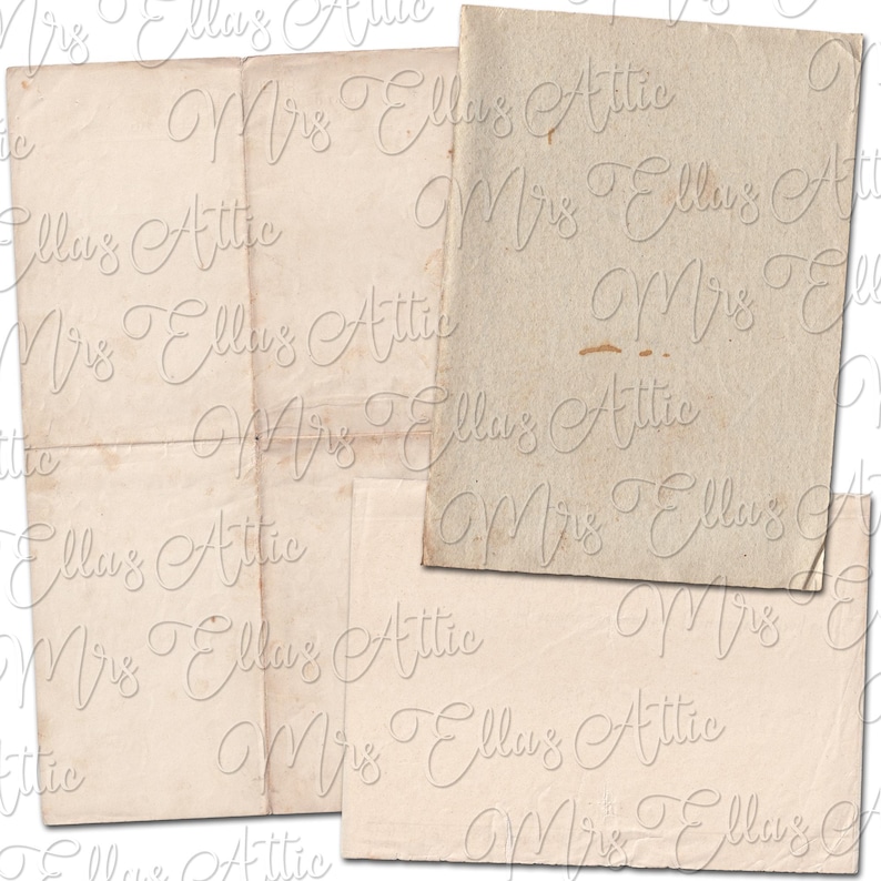 Blank Vintage Papers | 1880s - 1930s Ephemera | Naturally Aged | Junk ...