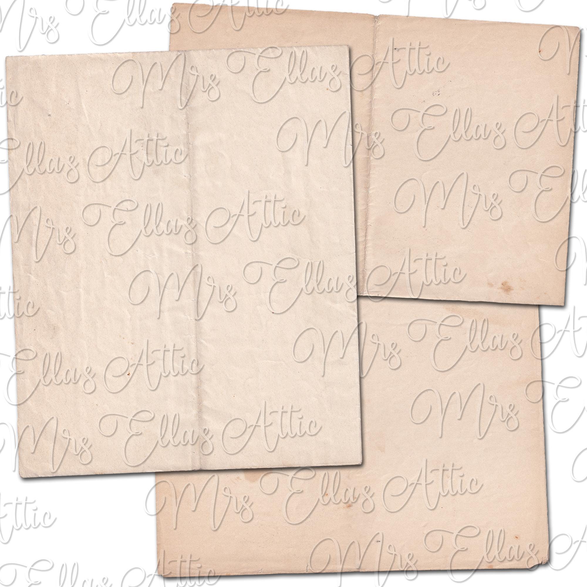 Blank Vintage Papers | 1880s - 1930s Ephemera | Naturally Aged | Junk ...