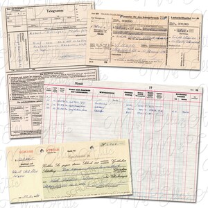 Vintage Office Papers | 1930s - 1970s Ephemera | Forms, Ledger, Letters ...