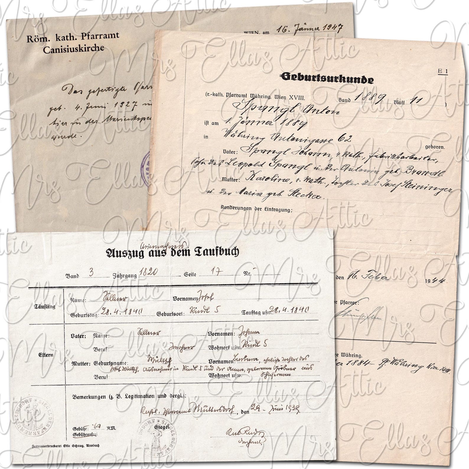 Vintage Documents and Certificates, Part 03 | 1880s - 1940s Ephemera ...