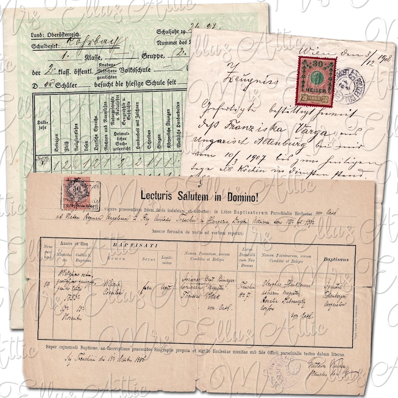 Vintage Documents and Certificates, Part 03 | 1880s - 1940s Ephemera ...