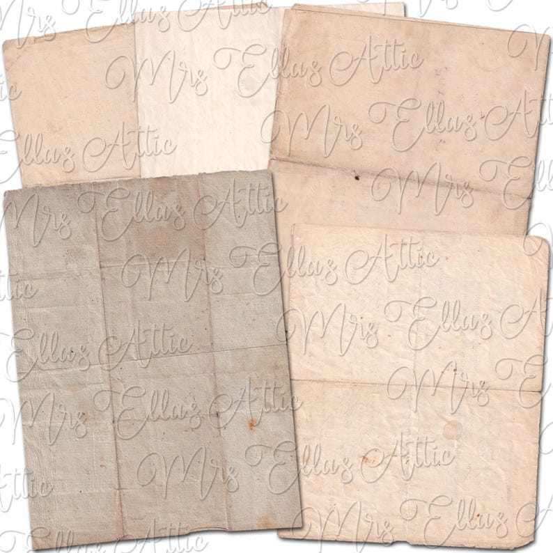 Blank Vintage Papers | 1880s - 1930s Ephemera | Naturally Aged | Junk ...