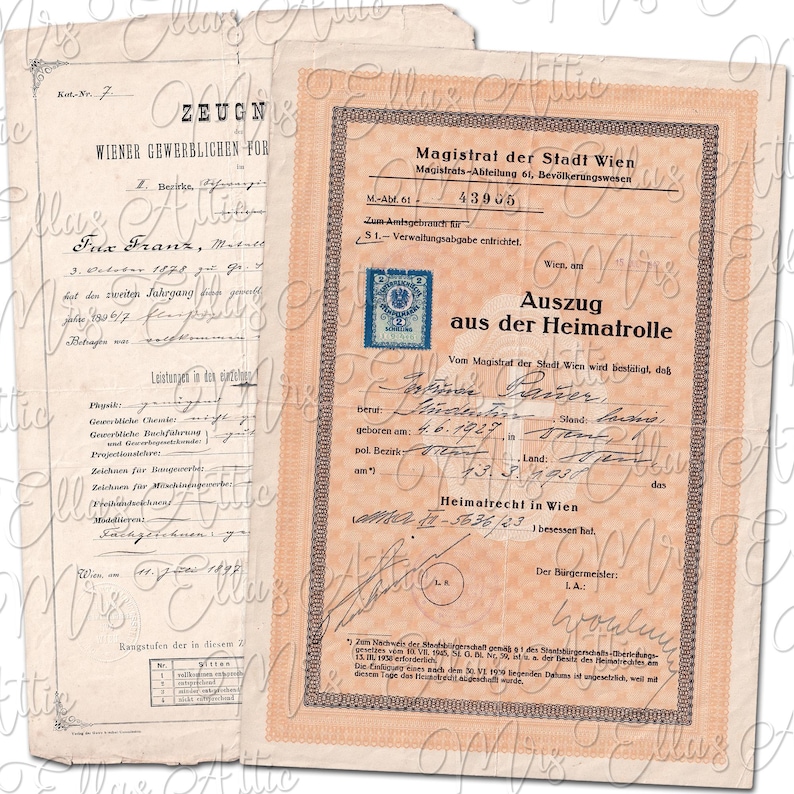Vintage Documents and Certificates, Part 03 | 1880s - 1940s Ephemera ...