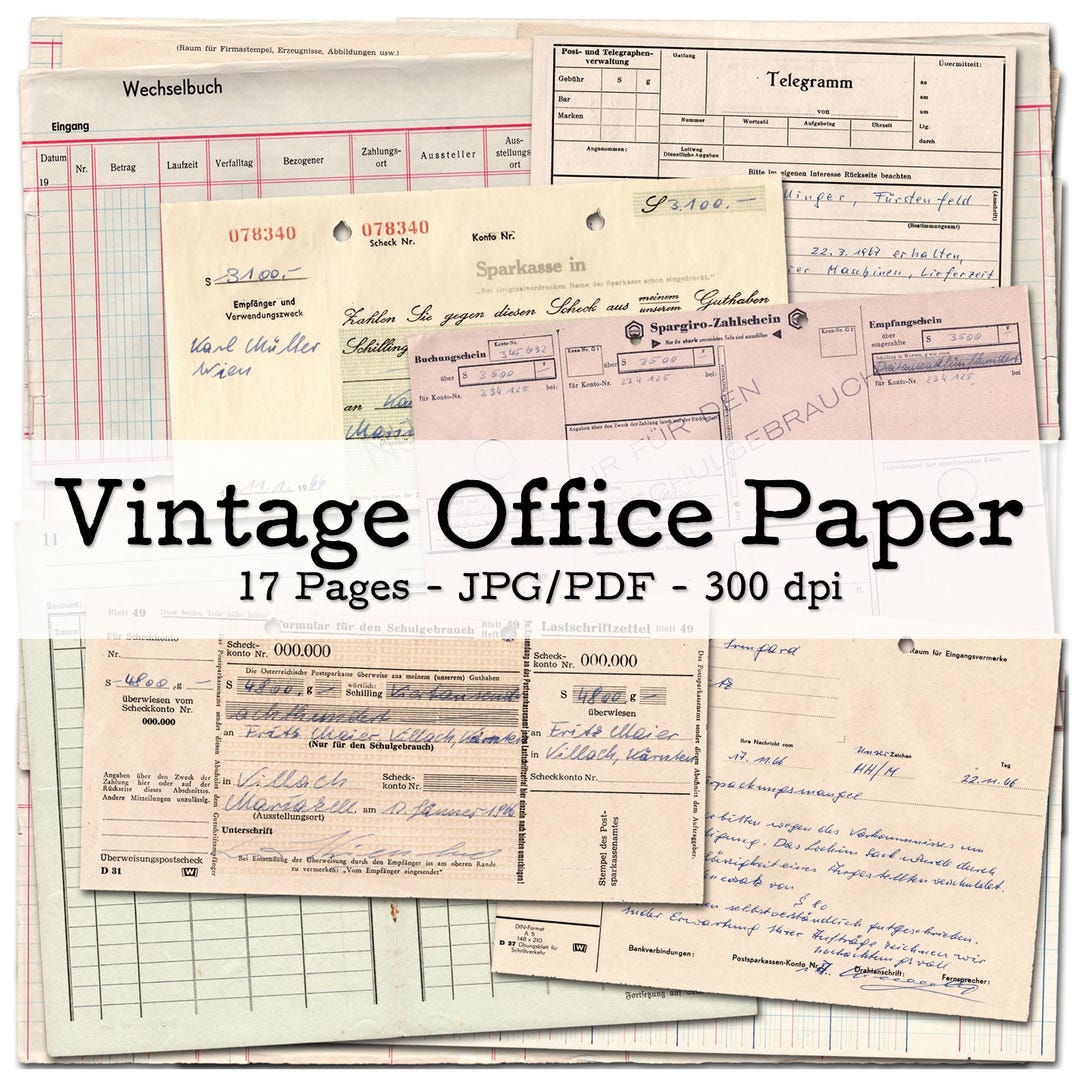 Vintage Office Papers | 1930s - 1970s Ephemera | Forms, Ledger, Letters ...