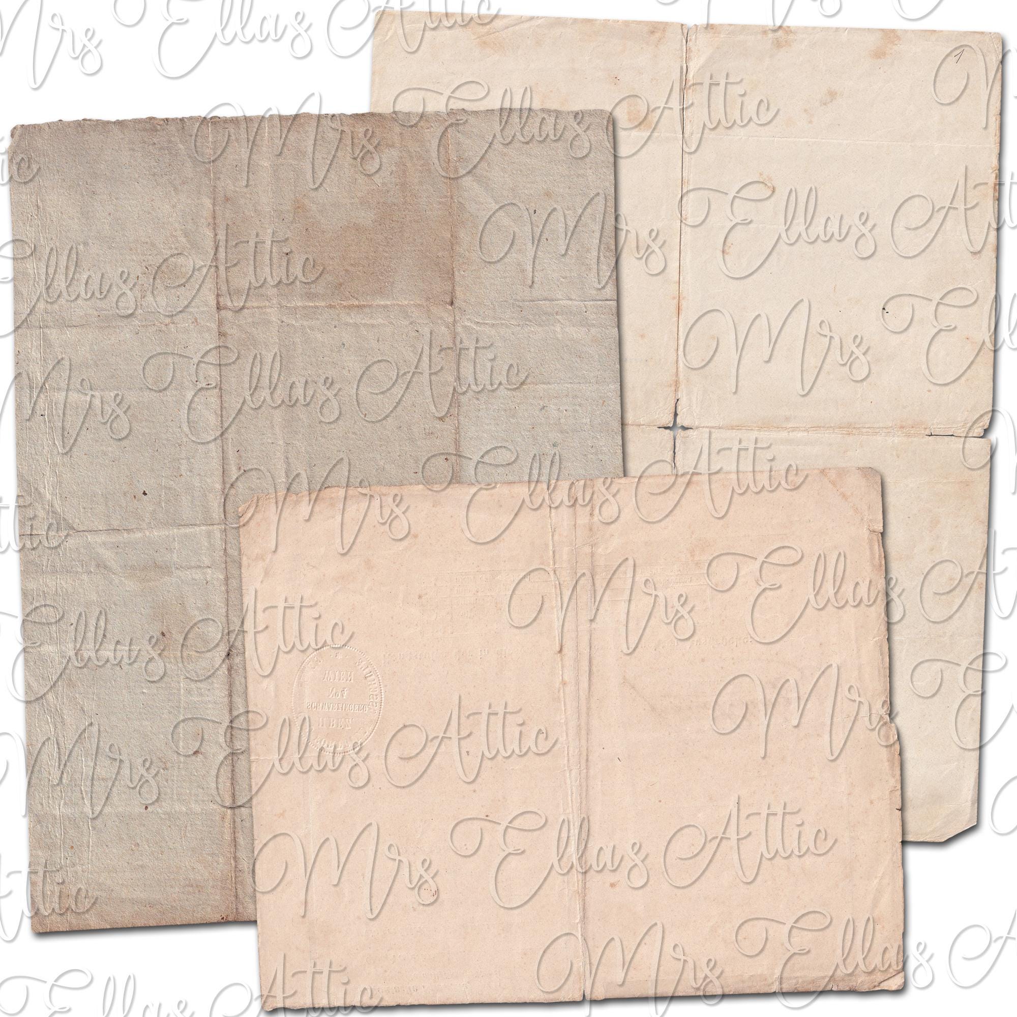Blank Vintage Papers | 1880s - 1930s Ephemera | Naturally Aged | Junk ...