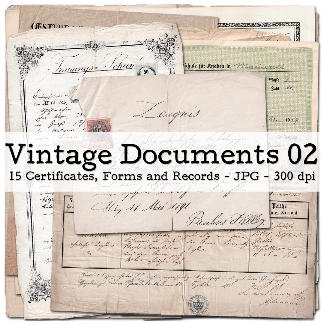 Vintage Documents and Certificates, Part 02 | 1860s - 1940s Ephemera ...