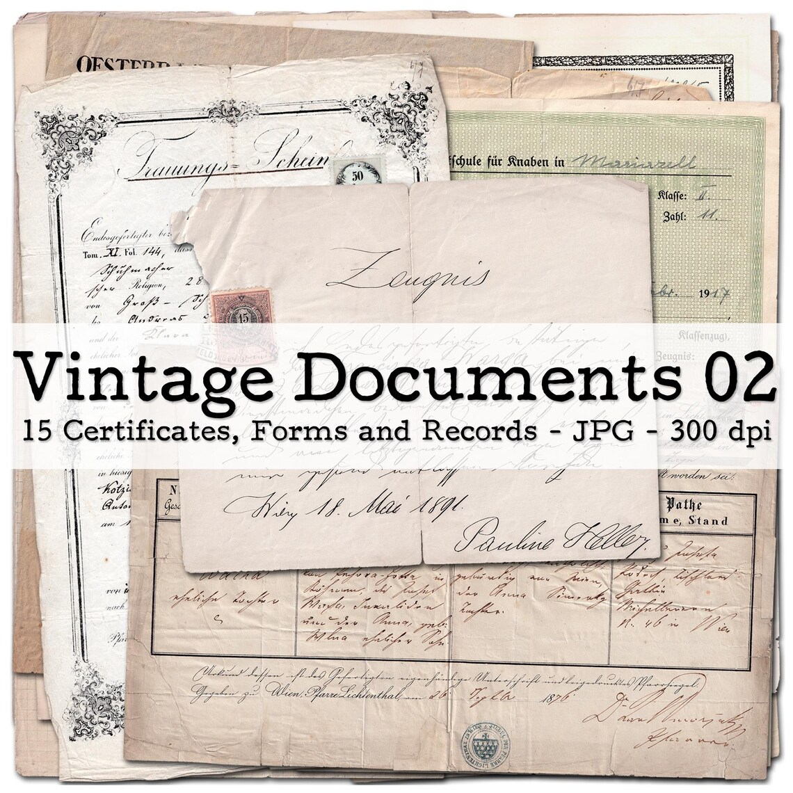 Vintage Documents and Certificates, Part 02 | 1860s - 1940s Ephemera ...