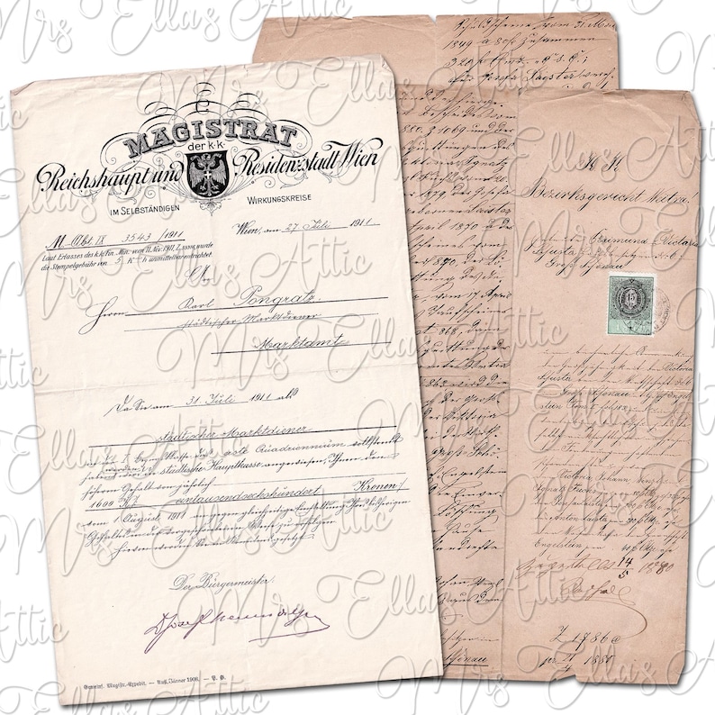 Vintage Documents and Certificates, Part 03 | 1880s - 1940s Ephemera ...