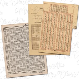 Numbers, Calculations, Tables | 1900s - 1950s Ephemera | Vintage Book ...