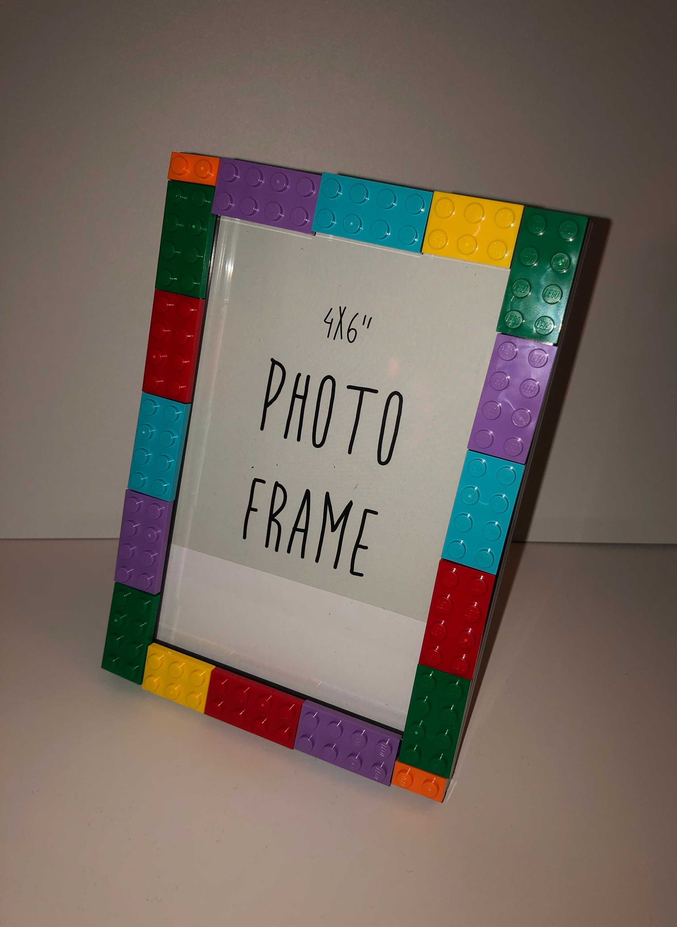 Handmade Lego photo frame 4x6 inch | Etsy