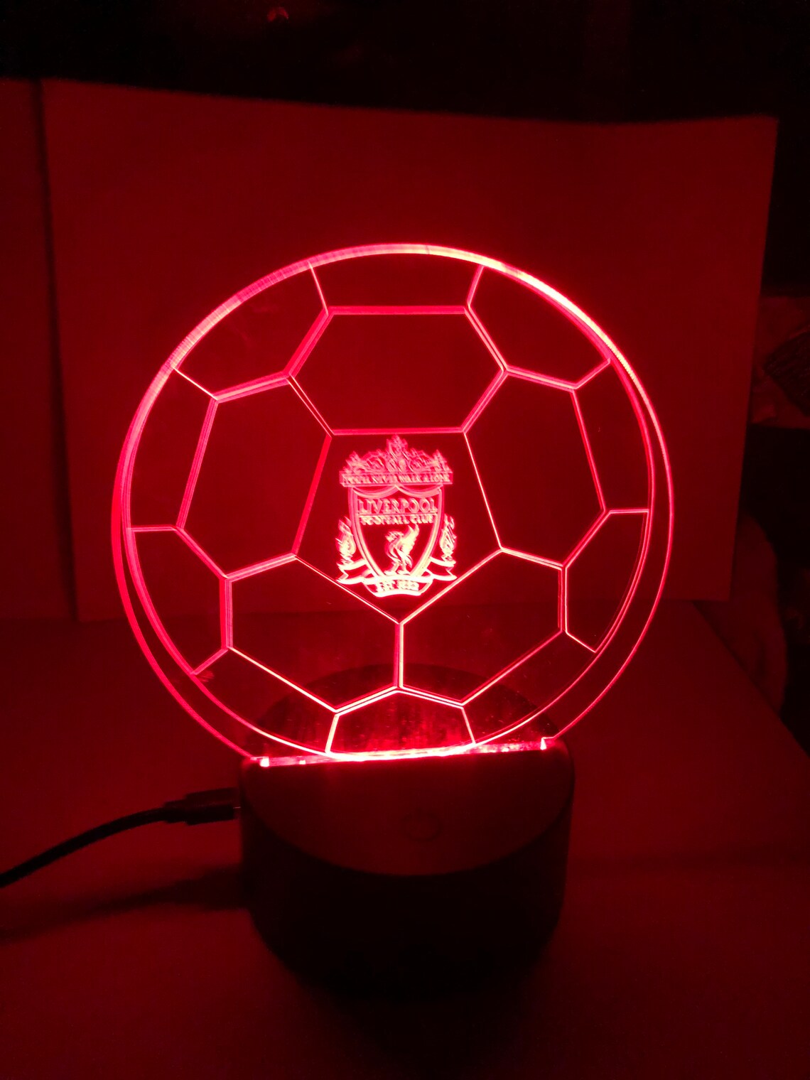 Liverpool led night light remote control multiple colours | Etsy