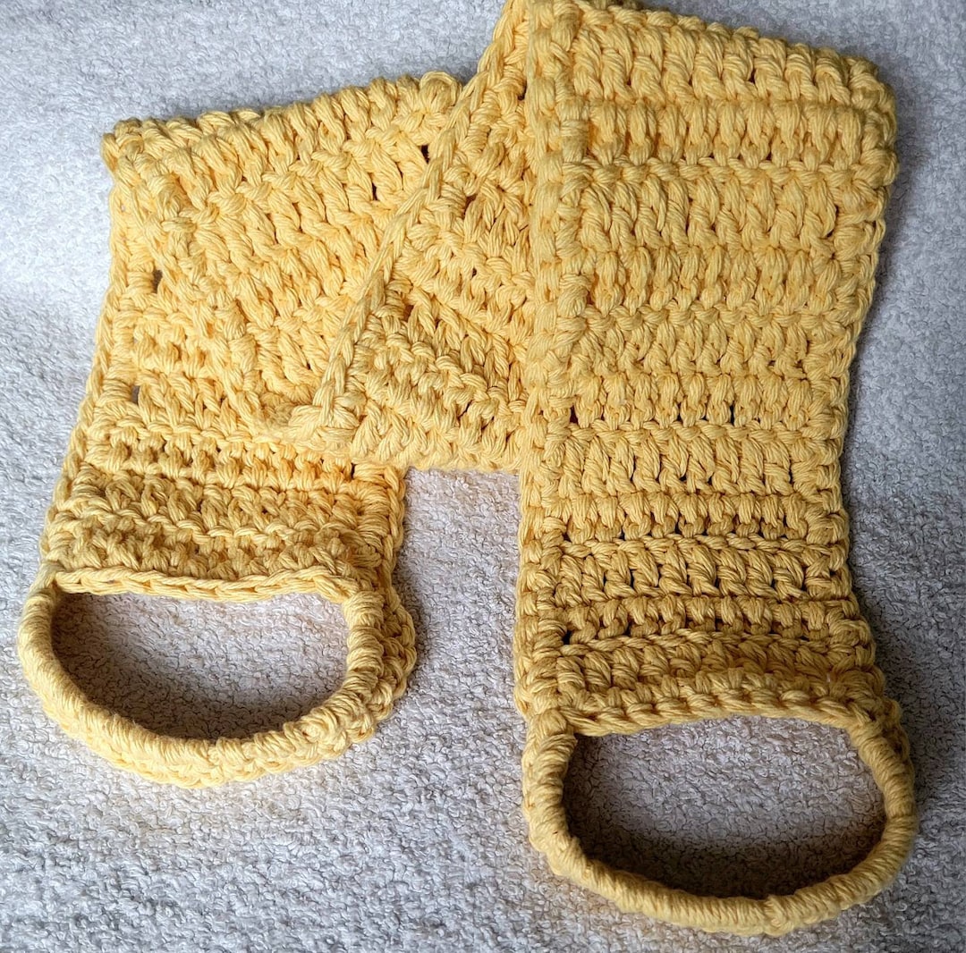 Back Scrubber Massager Hand Crocheted 100% Cotton Eco Friendly Bath ...