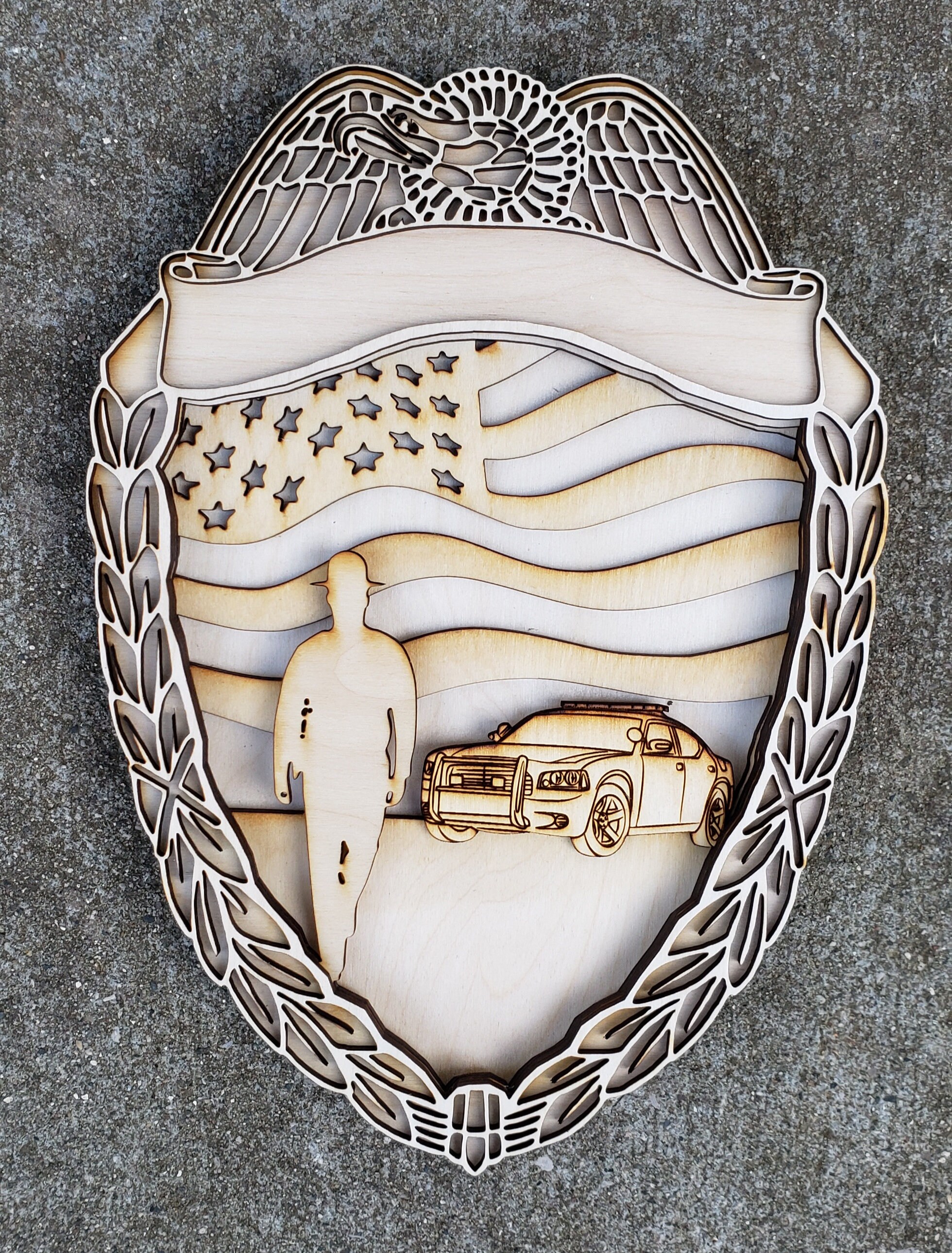 DIGITAL FILE SVG Glowforge Laser Ready File Layered Police | Etsy