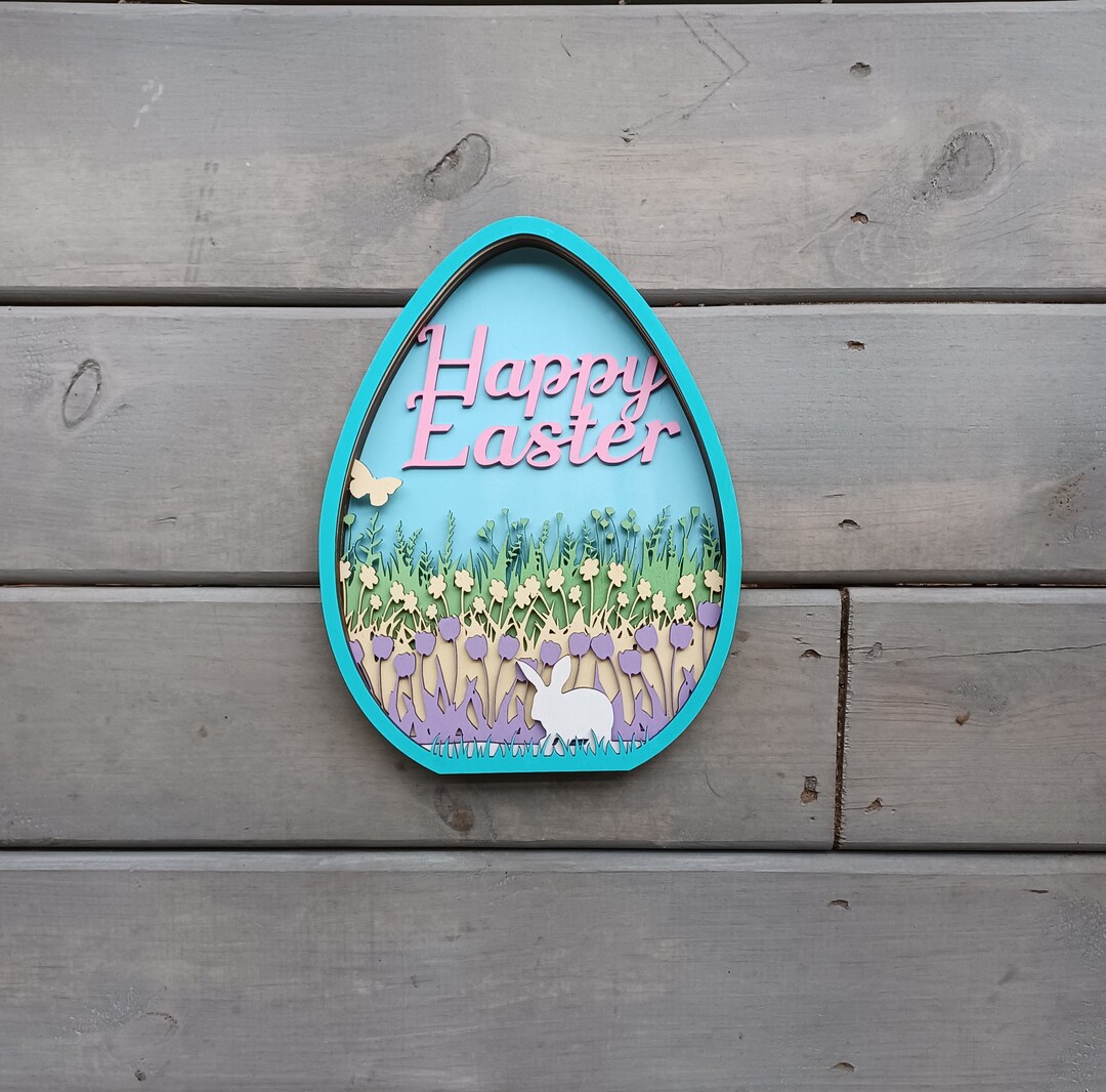 DIGITAL SVG FILE Glowforge Laser Cut Easter Egg Spring Multi-layer ...