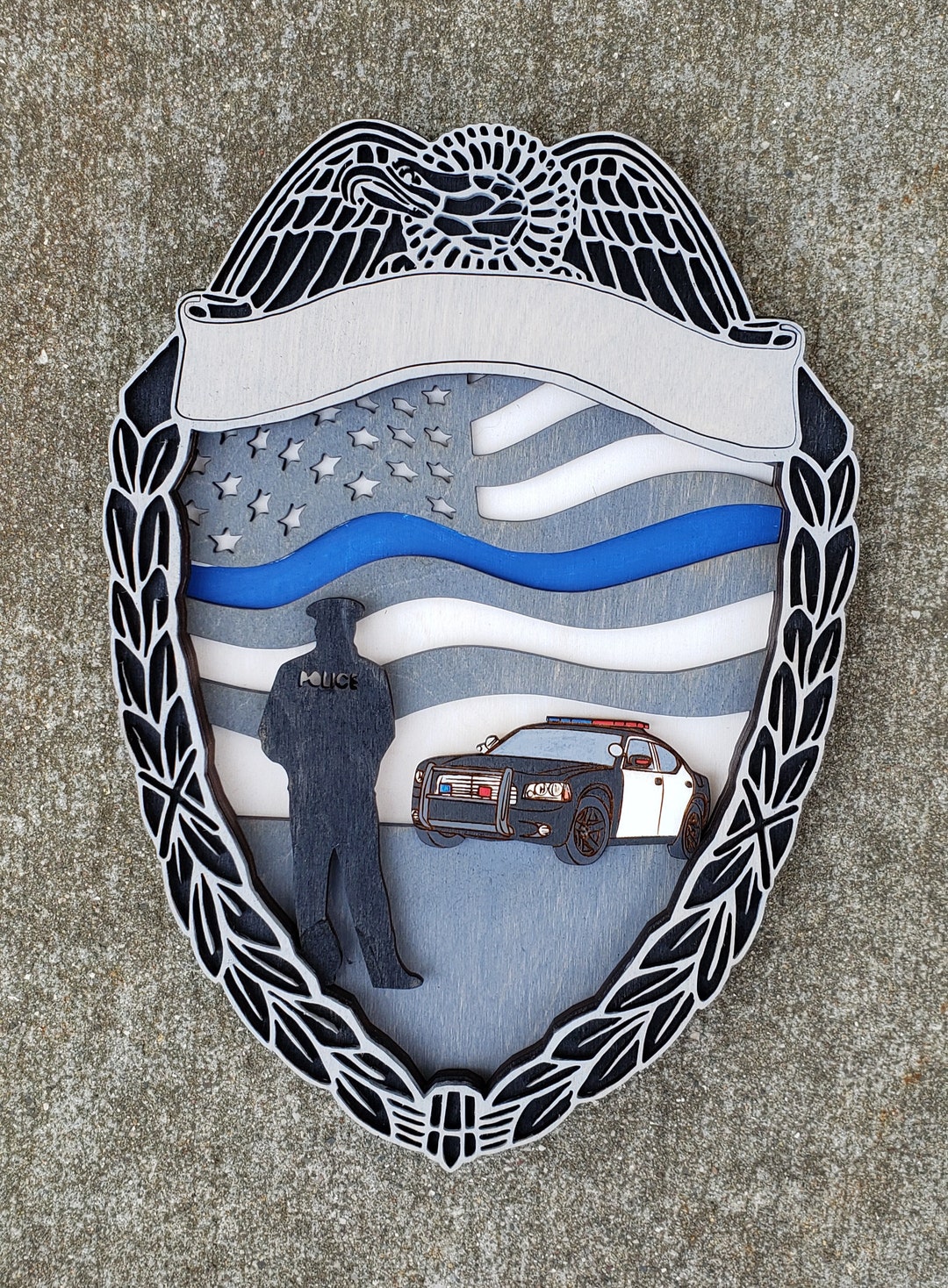 DIGITAL FILE SVG Glowforge Laser Ready File Layered Police Officer Cop ...