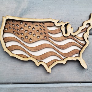 DIGITAL SVG File DXF Glowforge Ready Laser Cut Layered United States ...