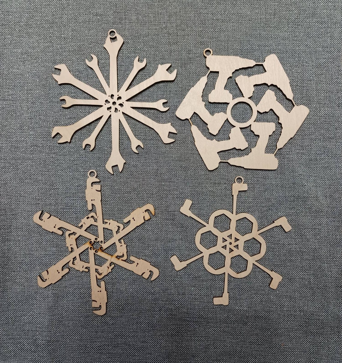 DIGITAL SVG FILE Glowforge Laser Cut Handyman Tool Snowflake Ornaments ...