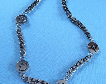 Happy Sad Necklace | Etsy