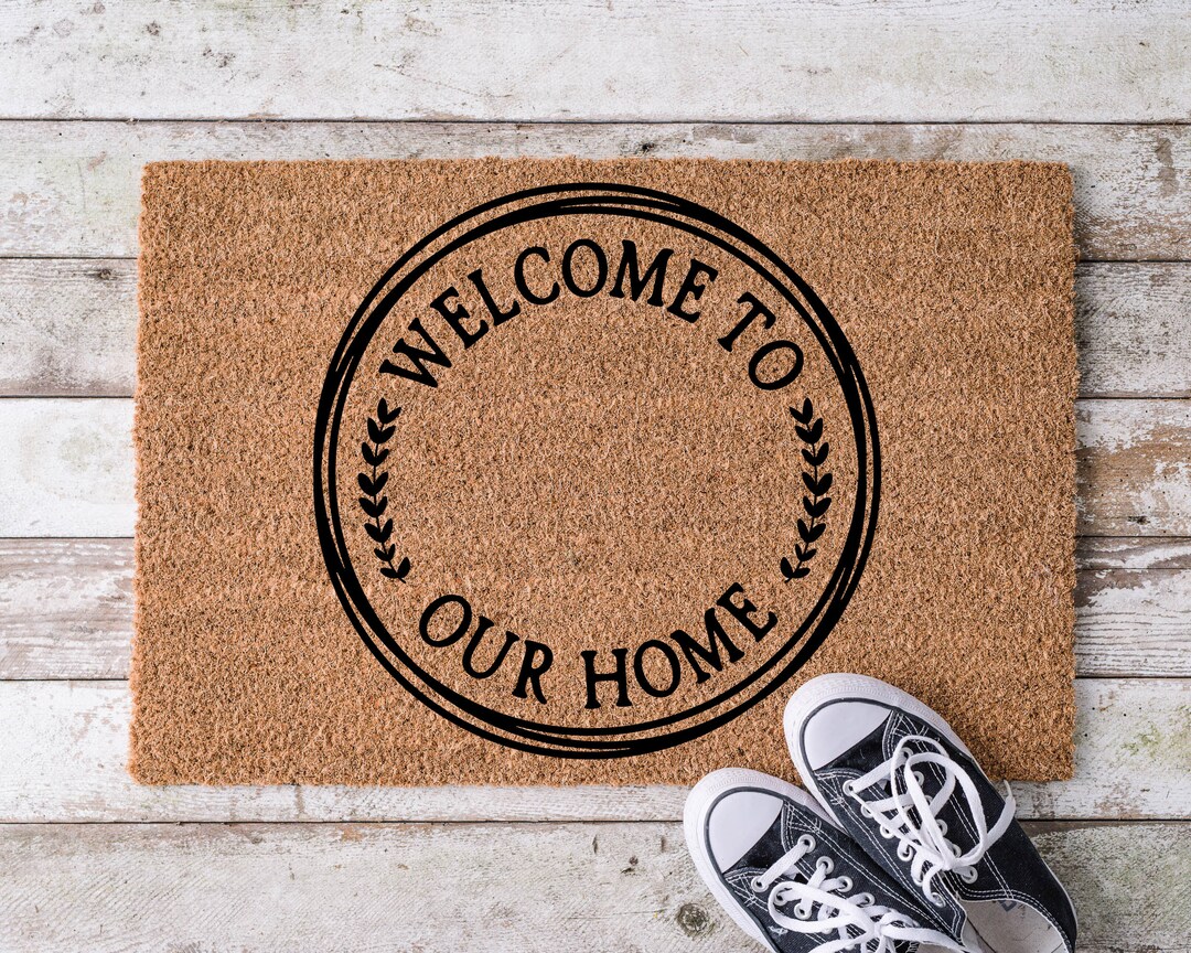 Welcome to Our Home, Door Mat, Housewarming Gift, Front Doormat, Funny ...