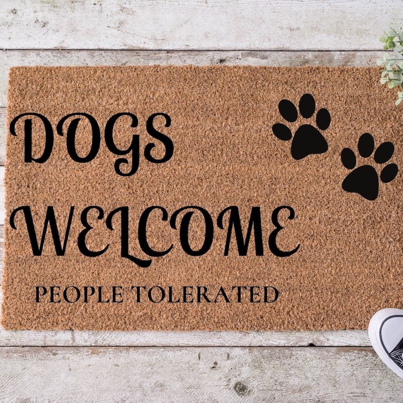 Welcome Mat Dog - Etsy