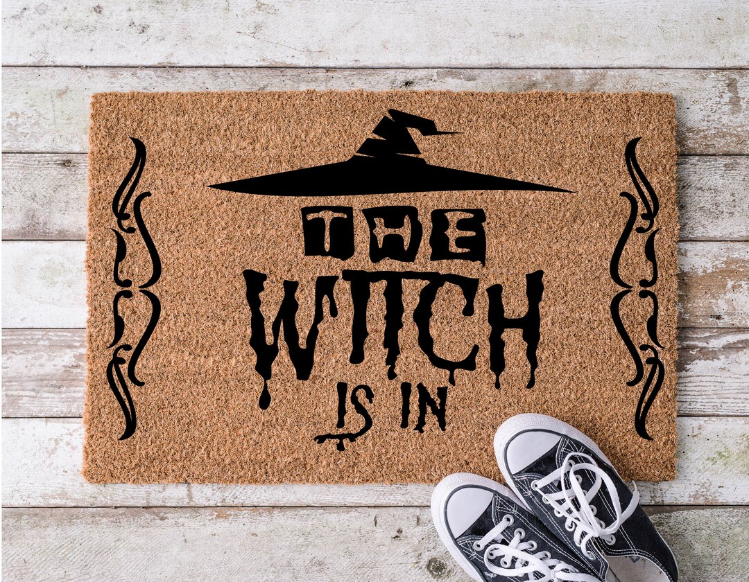 Halloween Fall Witches Decor Cute Front Porch Welcome Funny Doormat ...