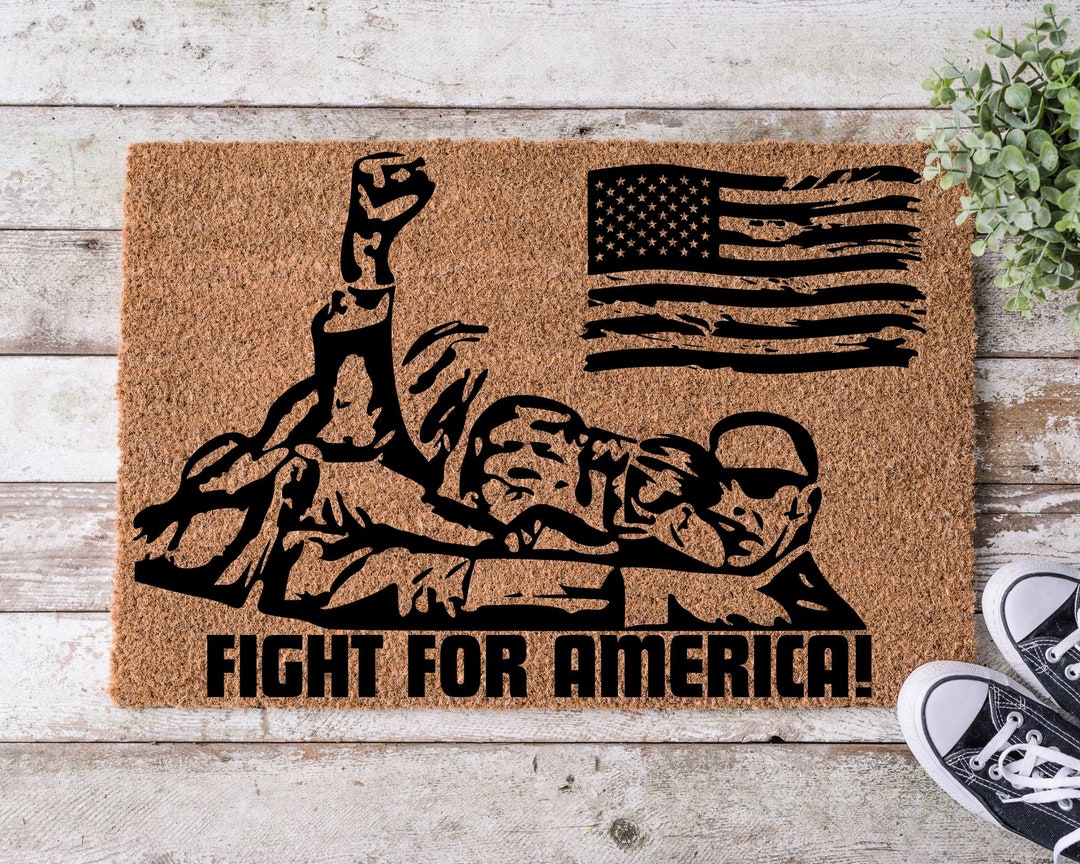 Fight for America, Trump Door Mat, American Flag, Pro Trump Gifts, Pro ...