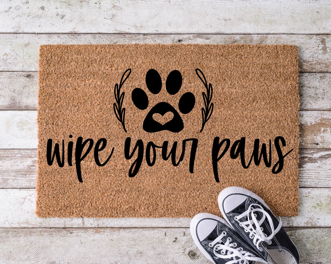 Wipe Your Paws, Door Mat, Housewarming Gift, Front Doormat, Funny ...