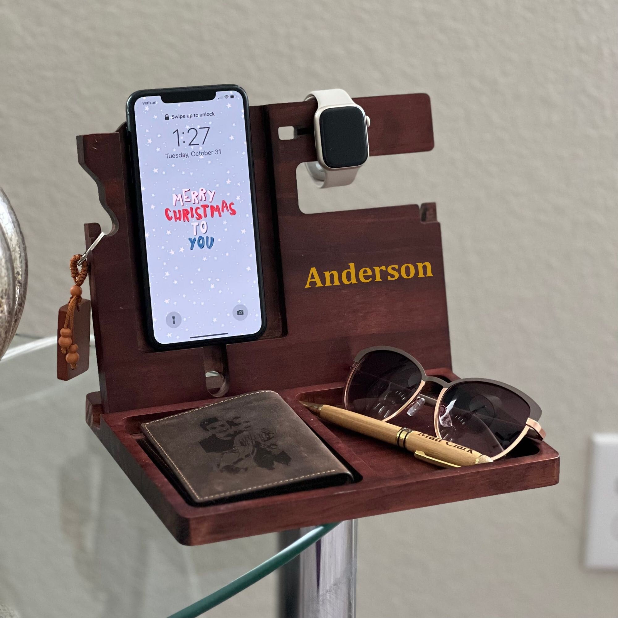 Gift for Men Docking Station, It Keeps All Personal Items Organized ...