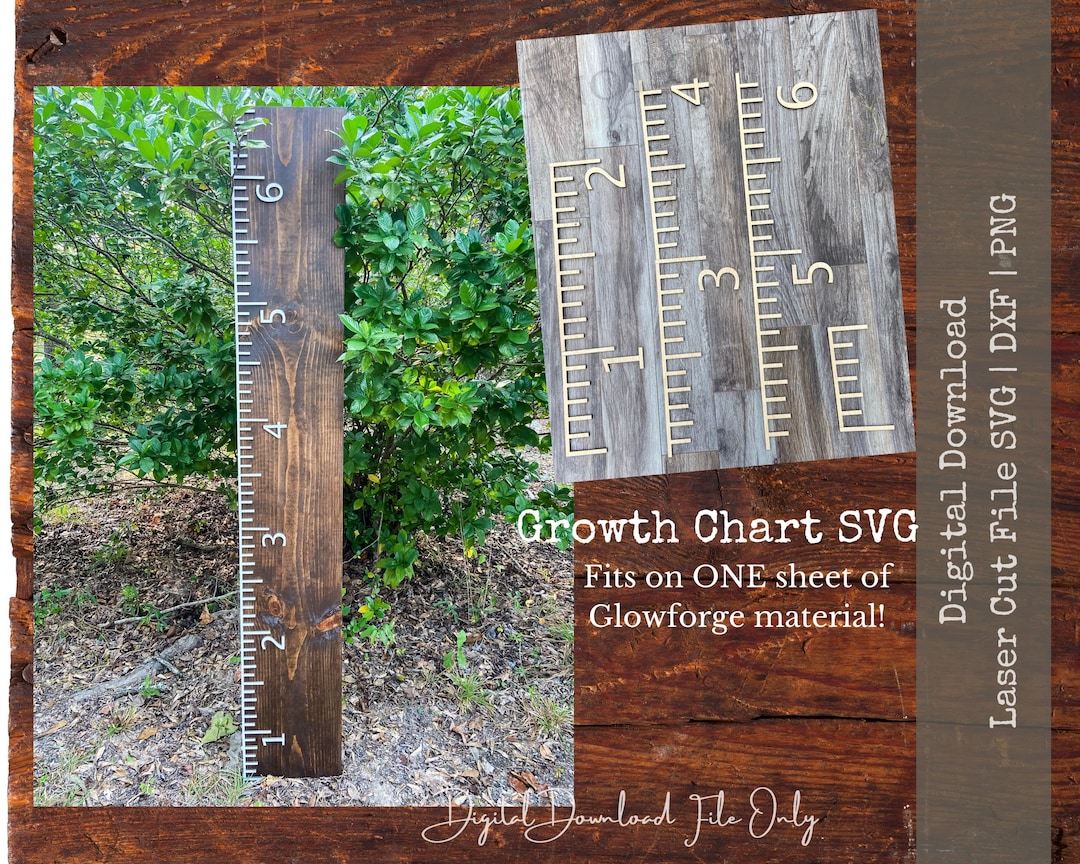 Growth Chart SVG Cut File for Glowforge File, Cnc Files, - Etsy