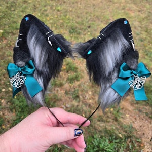 Night Moth Wolf Ears | Gray Wolf Ears | Realsitic Wolf Ears | Dog Ears | Kemonomimi Ears ...