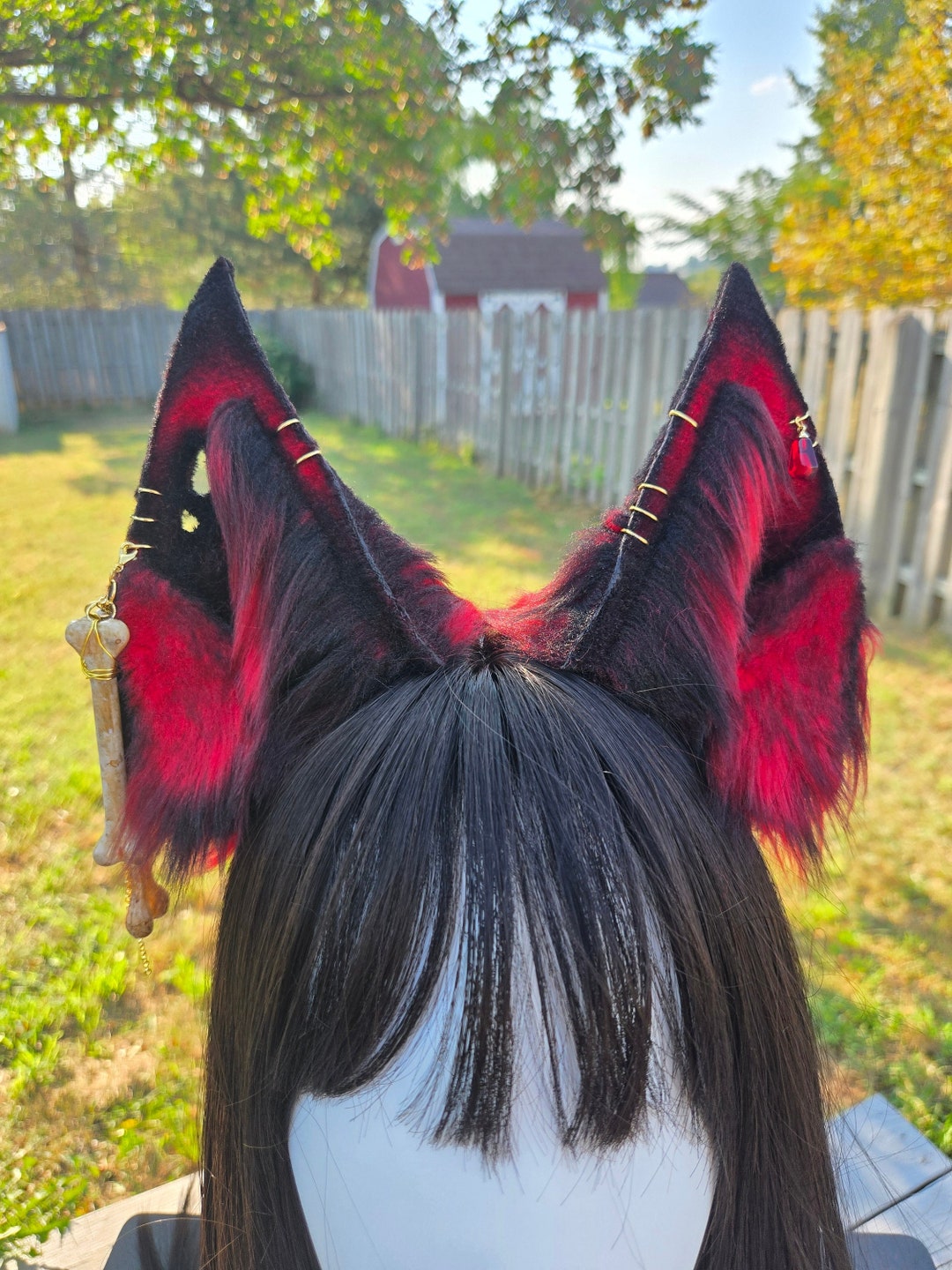 MTO Hell Fox Ears | Charred Fox Ears | Red and Black Fox Ears | Fox ...