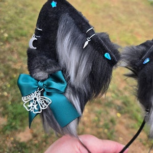 Night Moth Wolf Ears | Gray Wolf Ears | Realsitic Wolf Ears | Dog Ears | Kemonomimi Ears ...