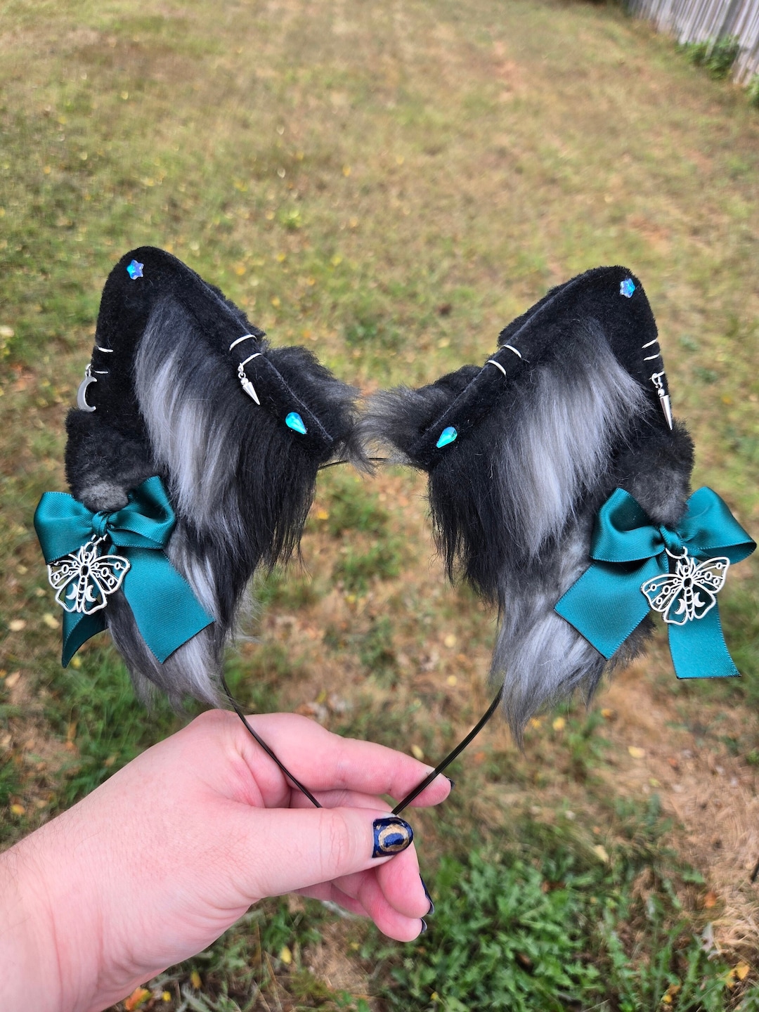 Night Moth Wolf Ears | Gray Wolf Ears | Realsitic Wolf Ears | Dog Ears ...