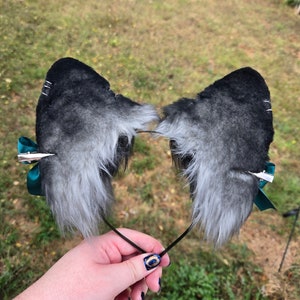 Night Moth Wolf Ears | Gray Wolf Ears | Realsitic Wolf Ears | Dog Ears | Kemonomimi Ears ...