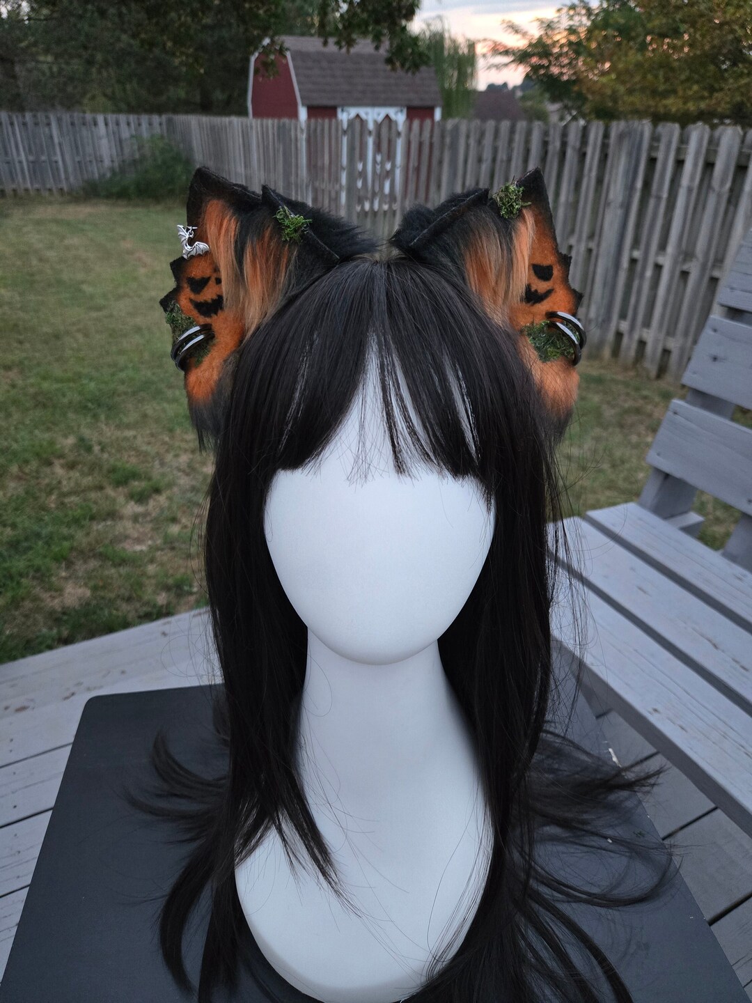 Jack O Lantern Cat Ears Halloween Cat Ears Trick or Treat Cat Ears ...