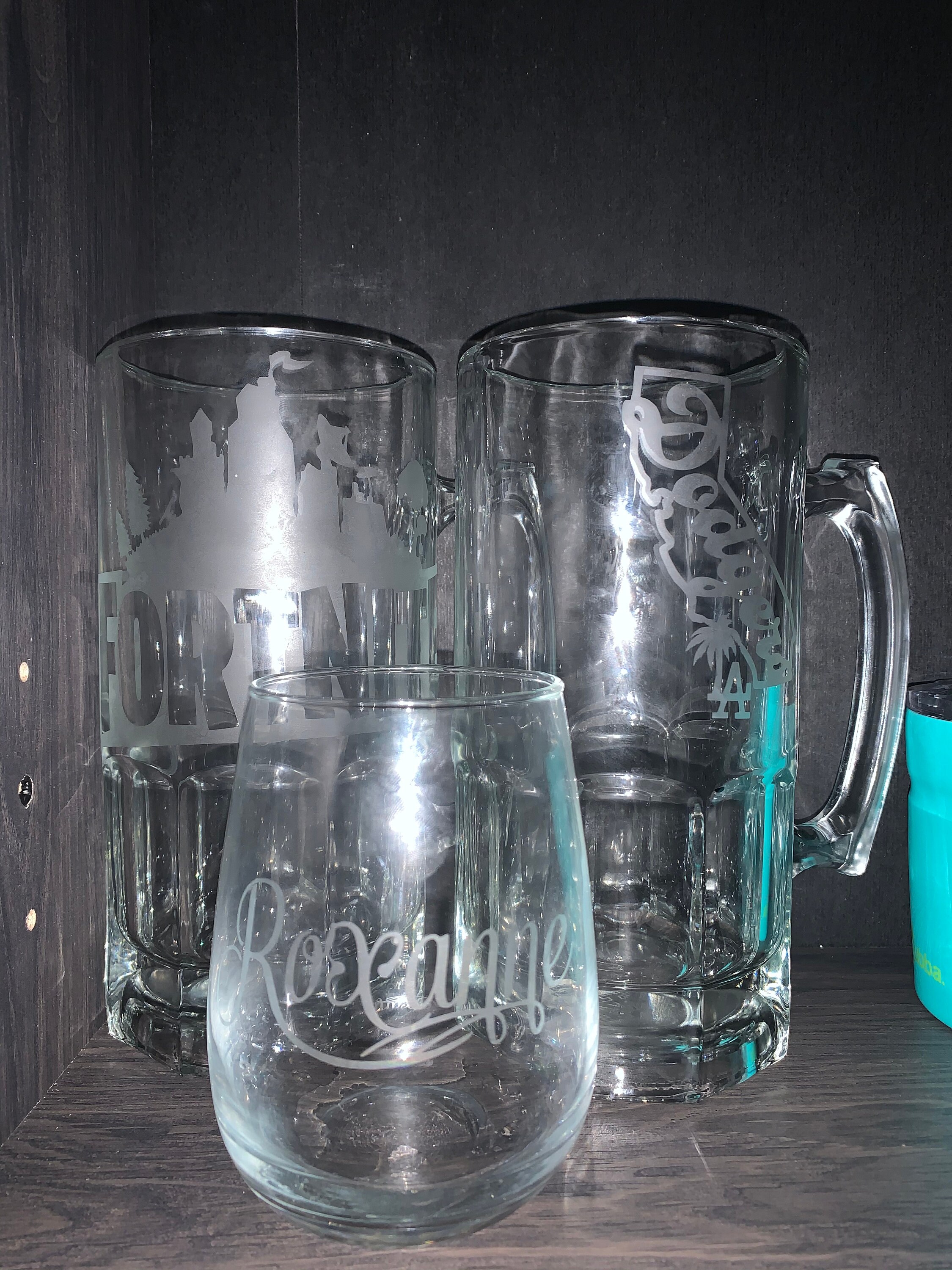 Etched Glass Cup - Etsy