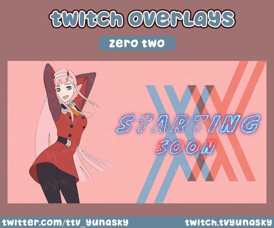 Animated ZERO TWO Anime Overlay Package - Twitch, Youtube - Etsy