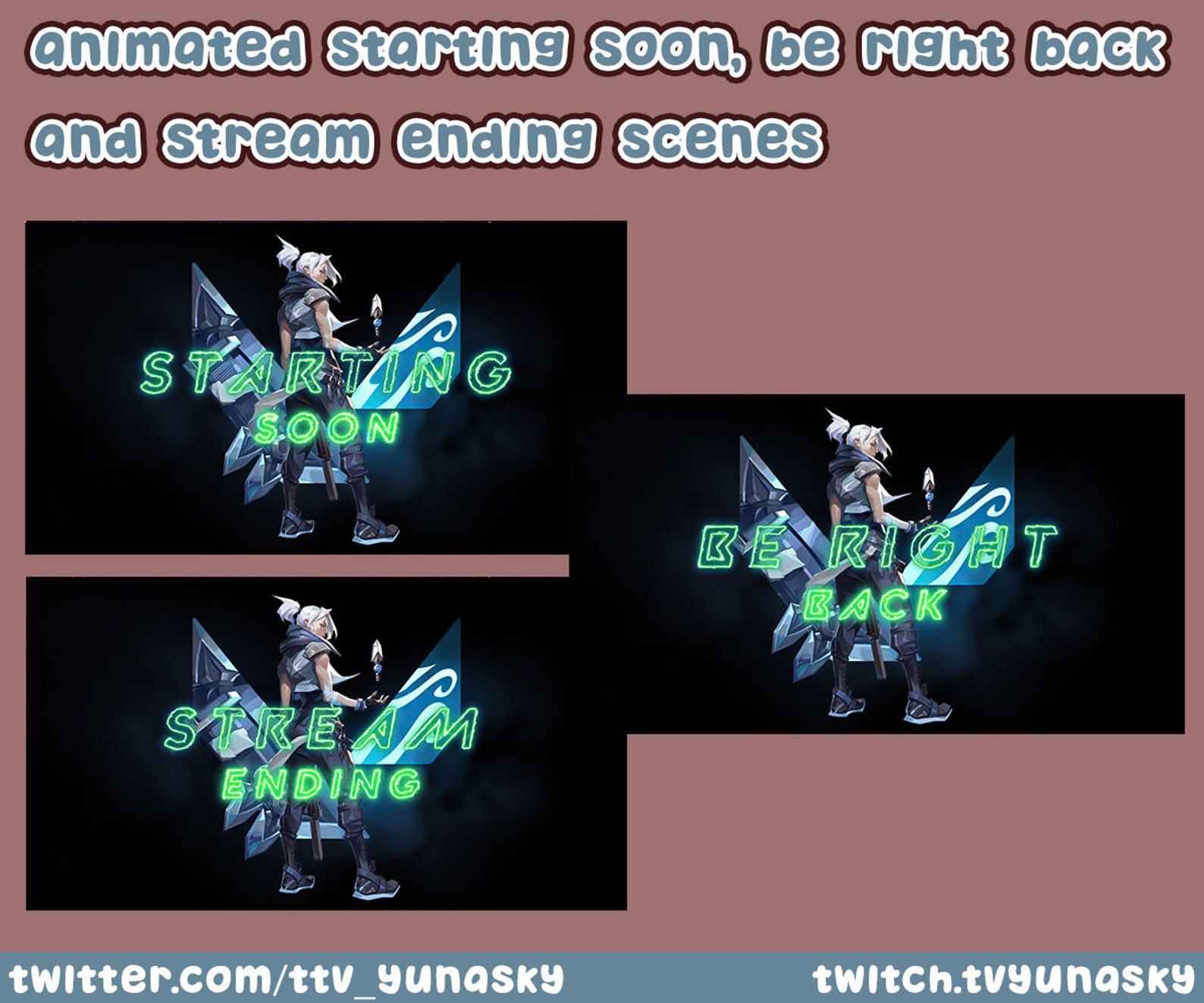 Animated JETT VALORANT Overlay Package - Twitch, Youtube - Etsy