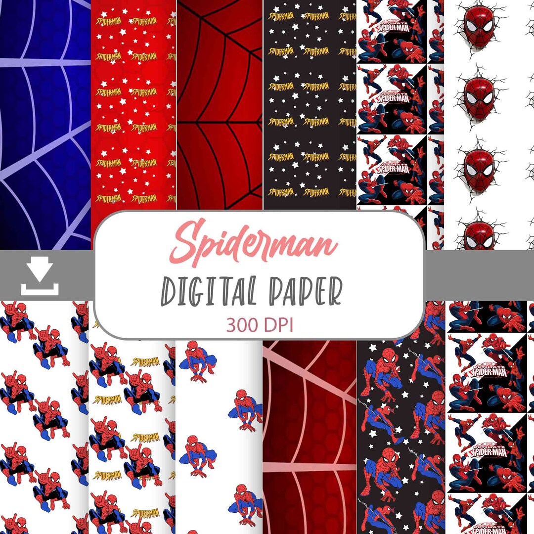 Red and Blue Seamless Pattern, Digital Papers, Scrapbook Papers ...