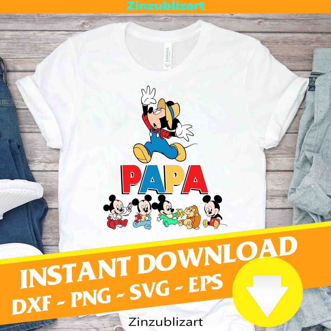 Mouse Family Svg, Daddy Baby Svg, Dad Svg, Cartoon Svg, Father's Day ...