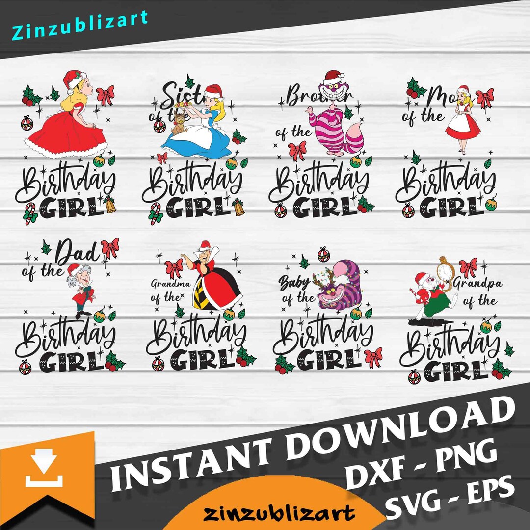 Bundle Family Birthday Girl Svg, Christmas Svg, Bundle, Cricut File ...