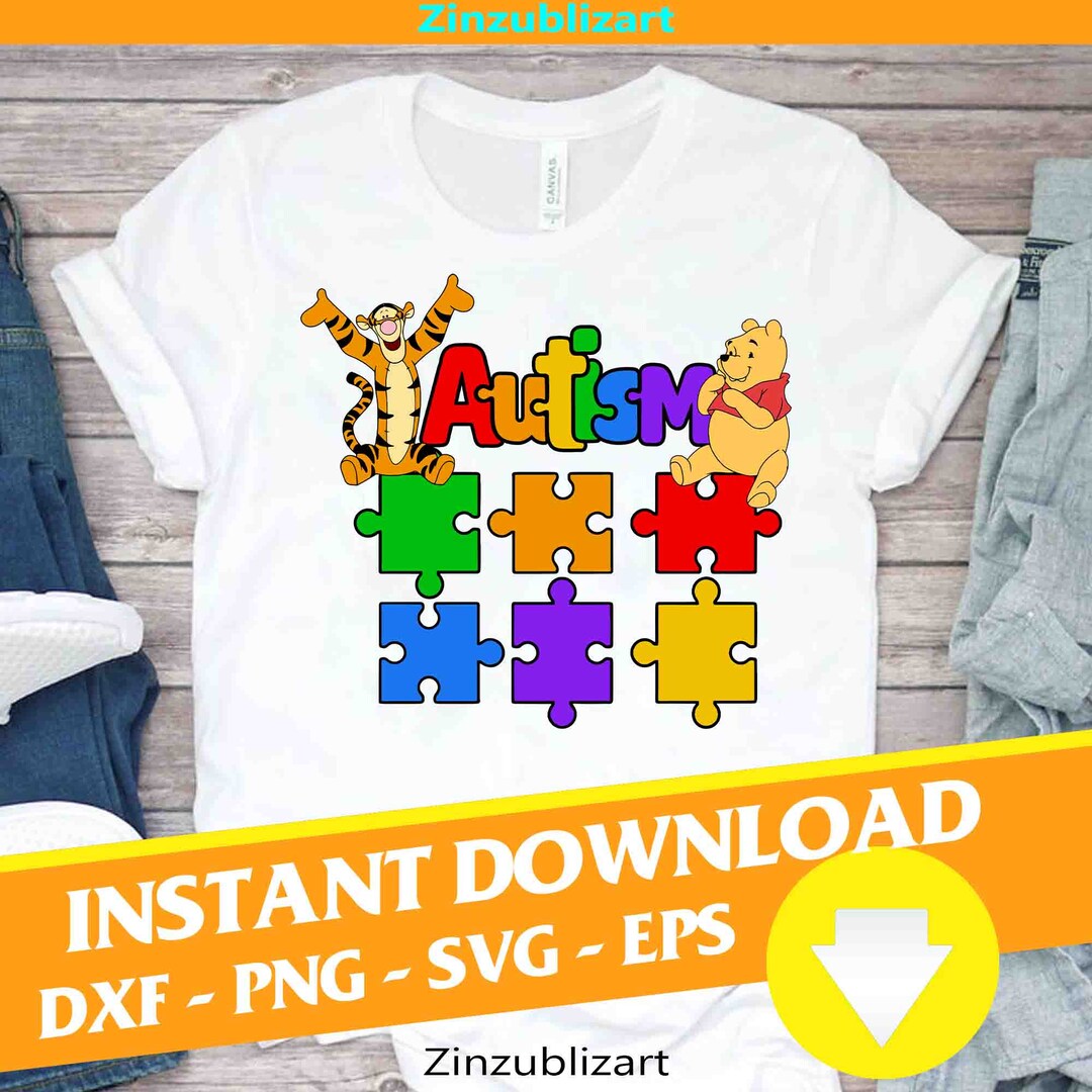 Bear Autism Day Svg, Bear Svg, Bear Autism Svg, Cartoon Svg, Autism Svg ...